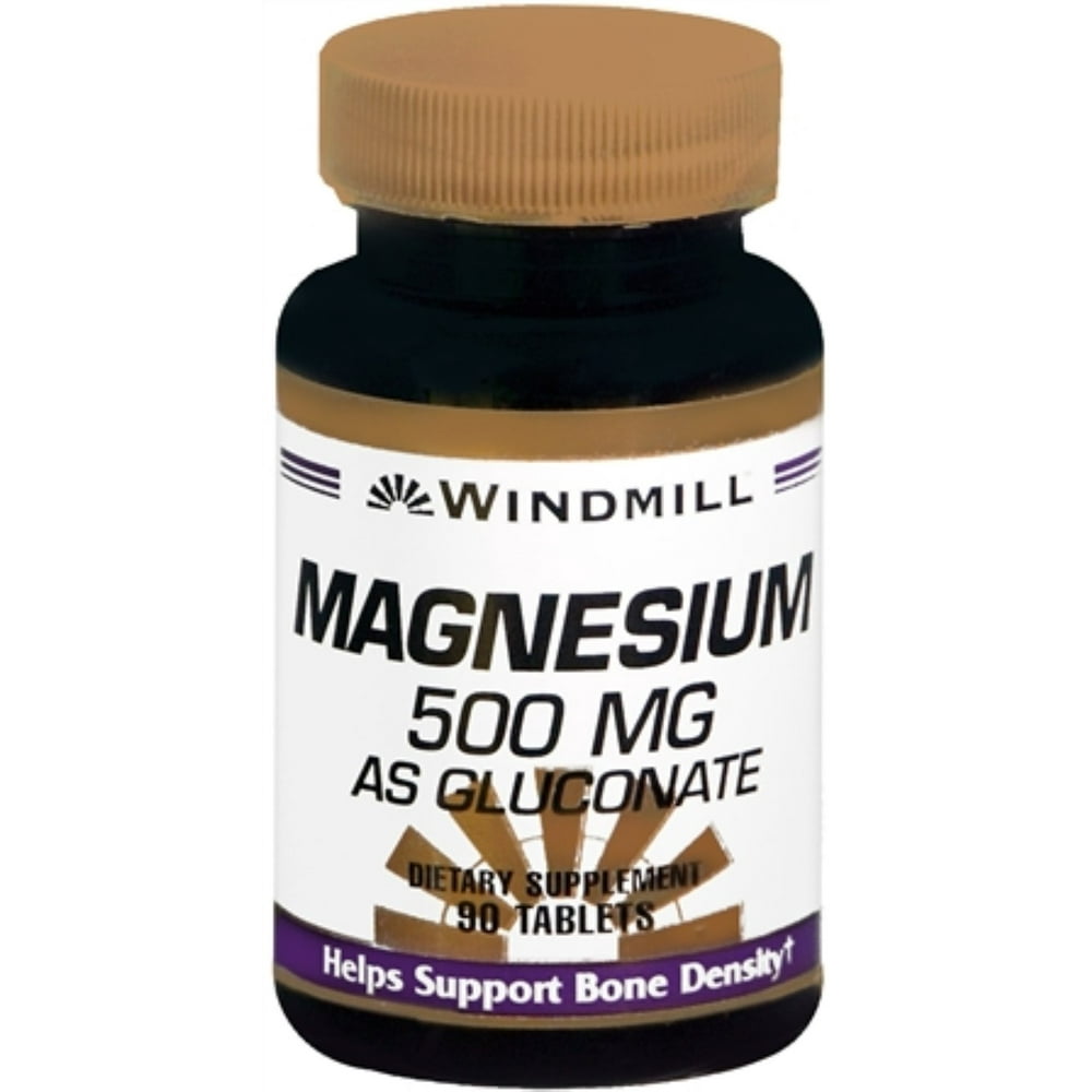Windmill Magnesium 500 mg Tablets 90 Tablets (Pack of 4) - Walmart.com ...