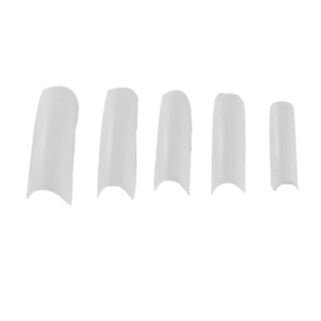 100 Pcs False Nails Half Nail Tips White 10 Size w Case | Walmart Canada