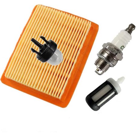 Air Filter + Fuel Filters + Spark Plug For Stihl Fs120, Fs200--(Fulbox ...