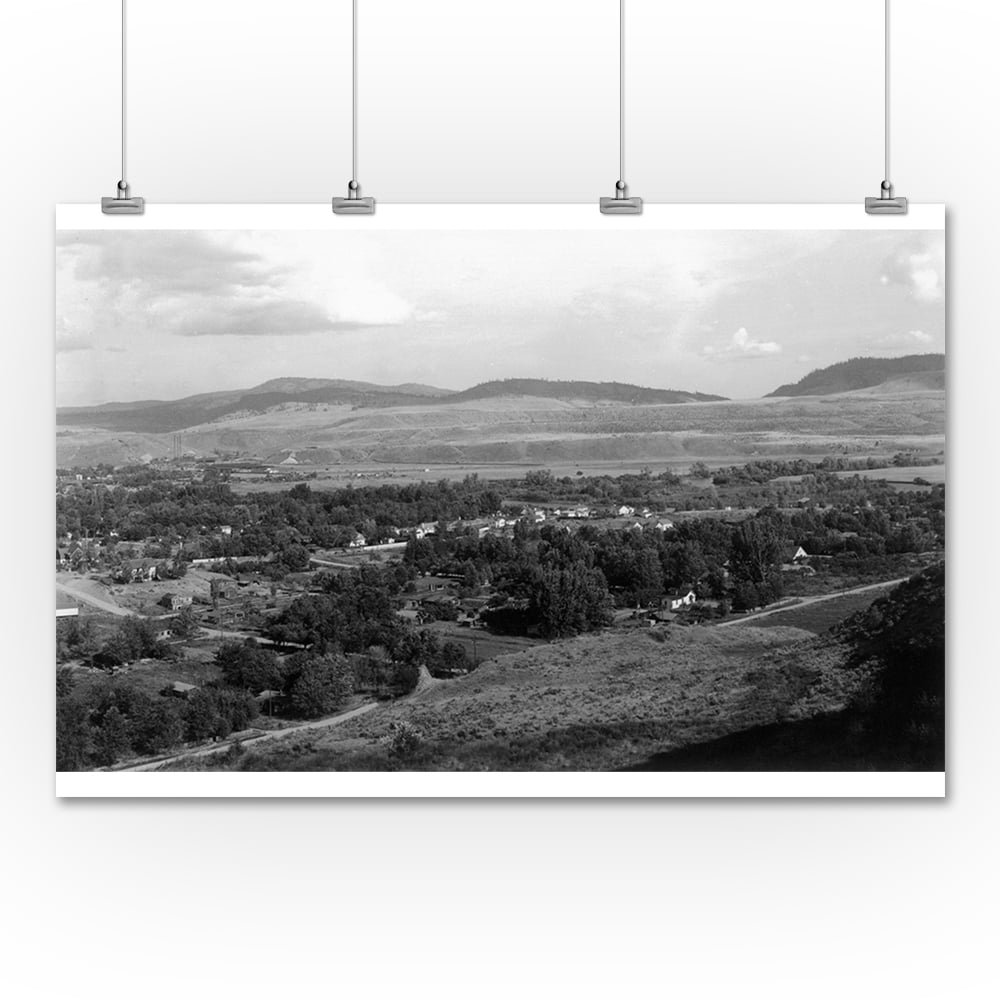 Omak, Washington - Aerial View of the Town # 3 (36x54 Giclee Gallery ...