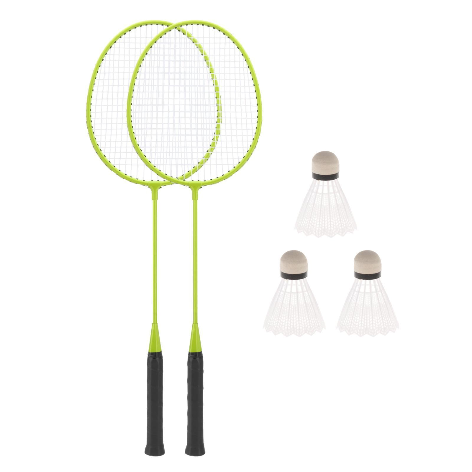 2x Badminton Rackets Badminton Shuttlecock Tennis Racquet with 3 Nylon ...