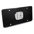 Honda 3D Chrome Logo on 100% Real Carbon Fiber License Plate - Walmart.com