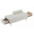 Teddy Velvet Storage Ottoman Bench, Upholstered Shoe Storage Bench with ...