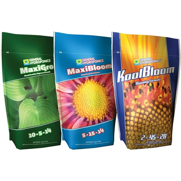 General Hydroponics GLCMBX0008 Maxigro, Maxibloom, Koolbloom Combo, 2 ...