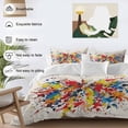 Ballerina Comforter Set Full Size, Colorful Dress Dynamic Splashes Soft ...