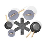 Drew Barrymore's 12pc Non-Stick Ceramic Cookware Set, Pots and Pans ...