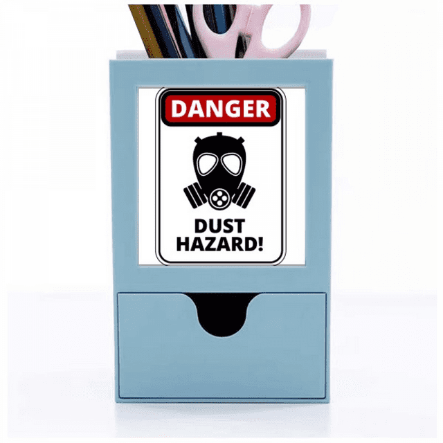 Danger Symbol Dust Hazard Warning Signs Desk Supplies Organizer Pen ...