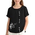 Bainana Versatile Girls' Summer Tee Kids Cartoon Print Short Sleeve ...