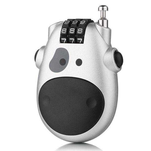 Motorcycle Helmet Lock Password Lock Telescopic Wire Rope Anti-theft ...