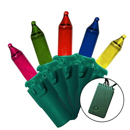 Brite Star 150 Count 8-Function Chasing Light Set, Green Wire ...