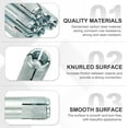 Uxcell M10 Drop-in Anchors, 25Pcs Zinc Plated Carbon Steel Solid ...