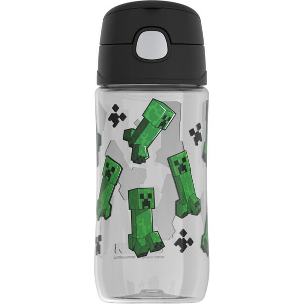 Thermos Kids Plastic Bottle with Chug Spout, Minecraft, 16 Fluid Ounces ...