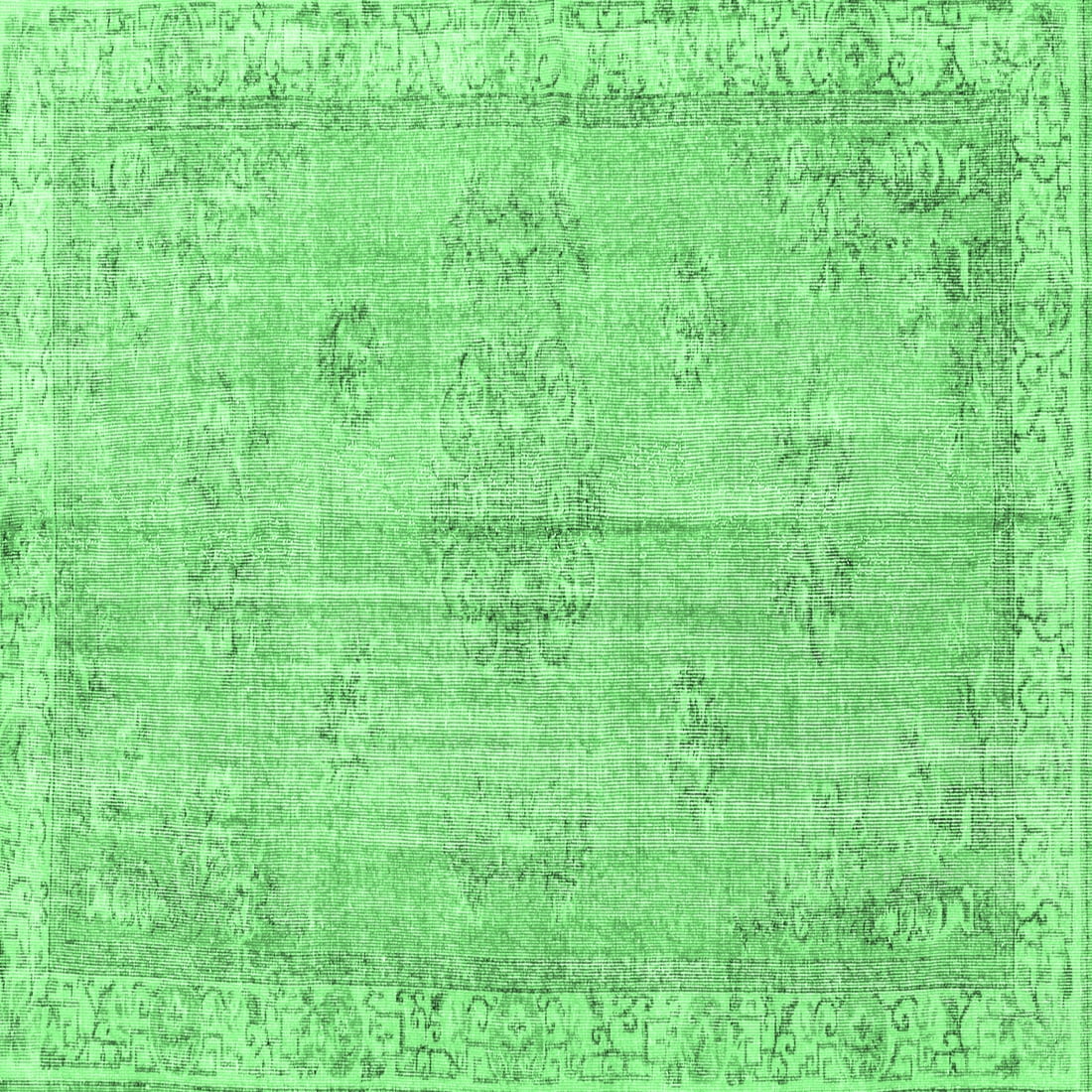 Ahgly Company Indoor Square Persian Emerald Green Bohemian Area Rugs, 6 ...