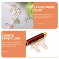 FENGGUIQU Rose Gold Cross Paper Clips for Office Use Metal Material ...