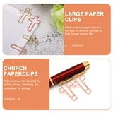 FENGGUIQU Rose Gold Cross Paper Clips for Office Use Metal Material ...