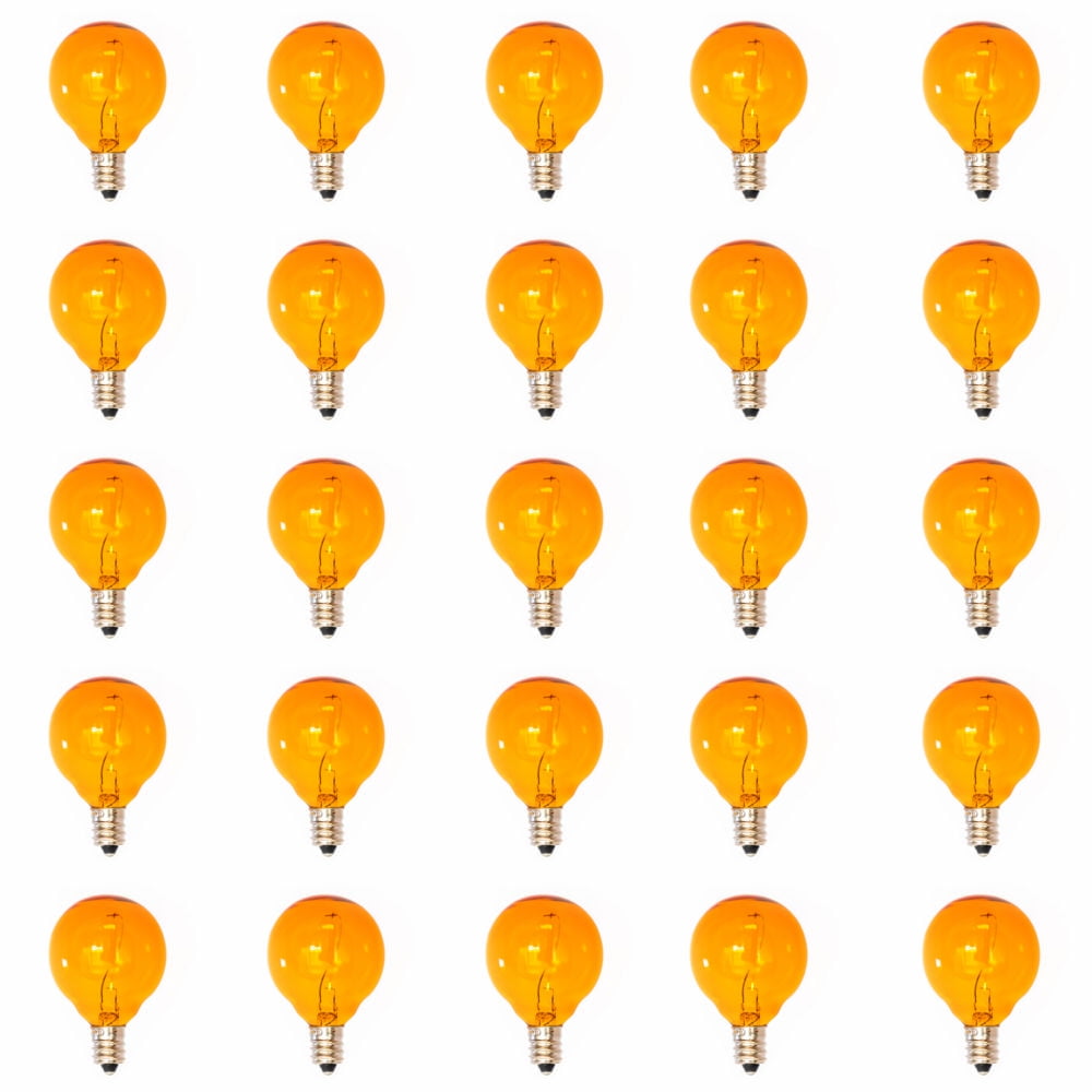 Amber G40 LED Filament Bulbs - Box of 25 - Walmart.com