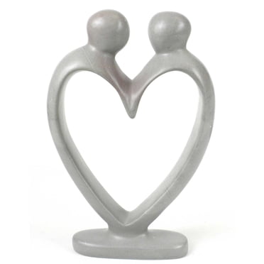 18" x 17" Silver Polystone Floral Sculpture with Black Block Base, by ...