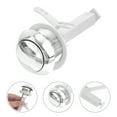 IDEANATEGRATE Silver Round Toilet Tank Buttons for Durable Flush 1Pcs 3 ...