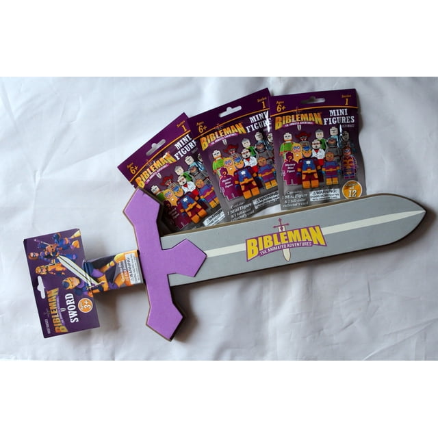 Bibleman Adventures SWORD NEW Soft EVA Foam Ages 3+ AND 3SET Mini ...