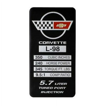 C3 CORVETTE 75-79 L-82 HOOD EMBLEMS OFFICIAL GM RESTORATION EMBLEM BOTH ...