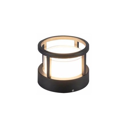 European Cylindrical Lawn Pedestal Lamp, Outdoor Garden Column Light ...