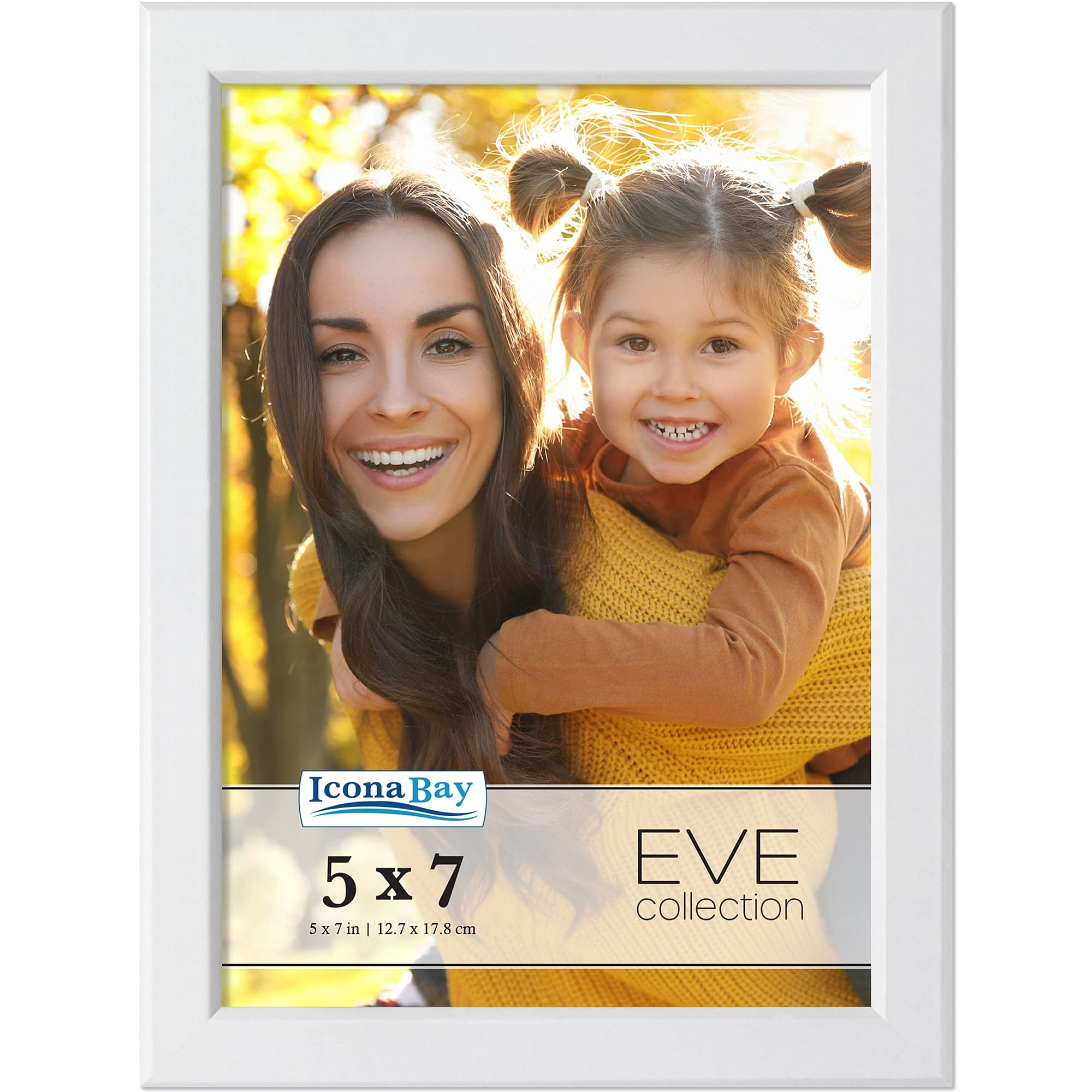 Icona Bay 5x7 White Picture Frame, 1 PK, Eve Tabletop Picture Frames ...