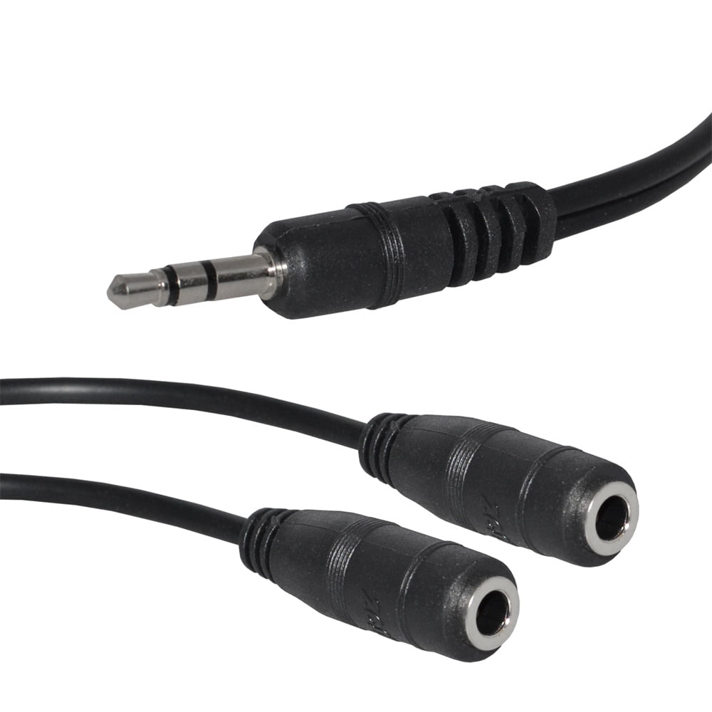 Audio Splitter, 3.5mm Jack Male to 2 Female Splitter Cable Connector 6 ...