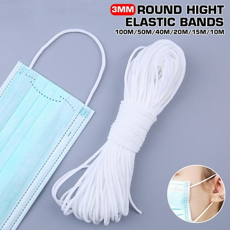 10-100yard Sewing Band elastic rope diy accessories DIY Masks elastic ...