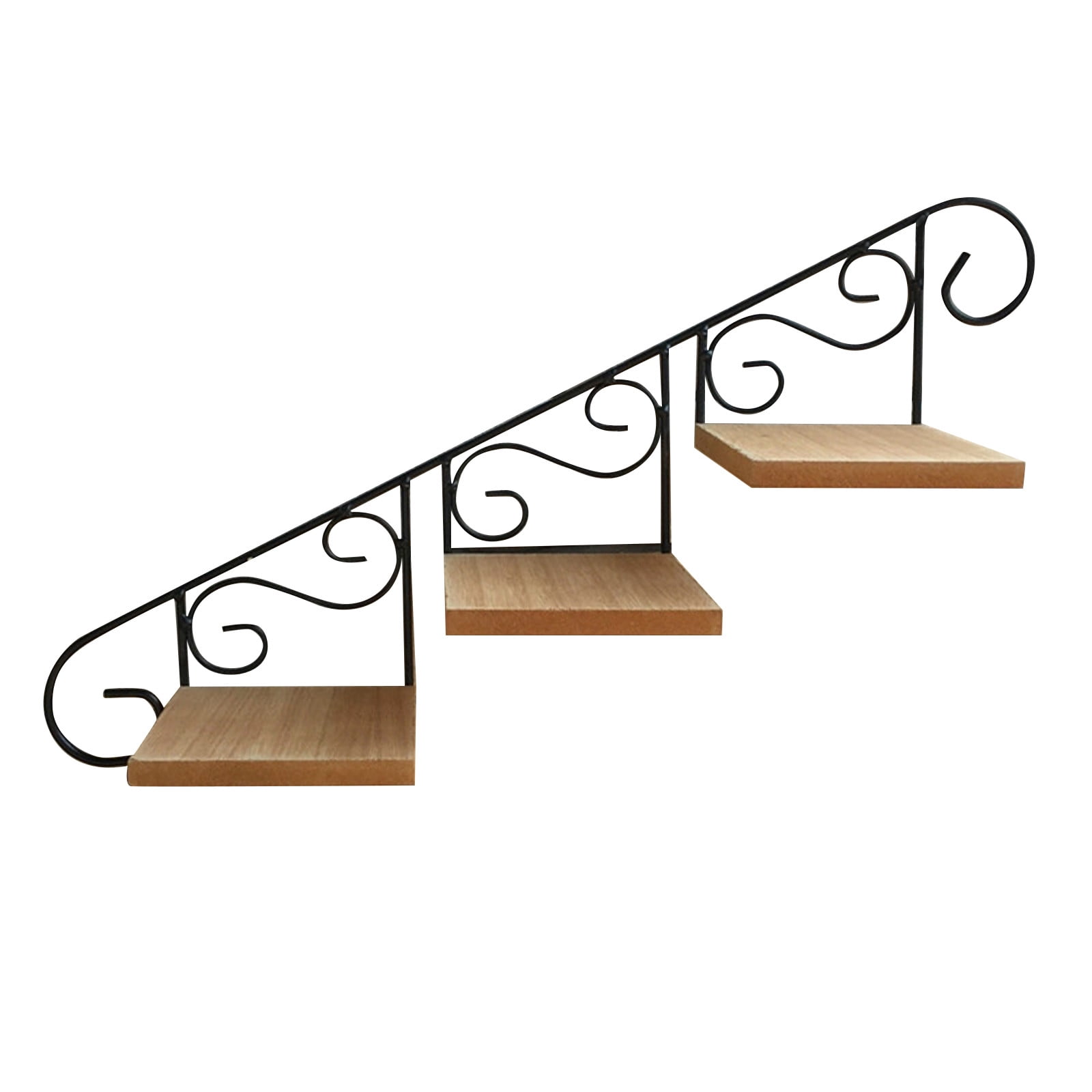 Shelving Storage & Organization Wood Shelf Stairs Wall Hanging etna.com.pe