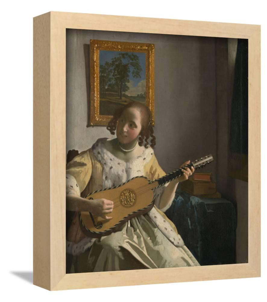The Guitar Player, Framed Art Print Wall Art by Johannes Vermeer Sold ...