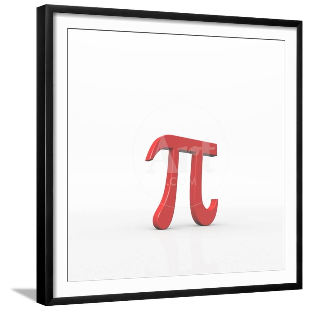 Greek Letter Pi, Lower Case, Framed Art Print Wall Art by David Parker ...