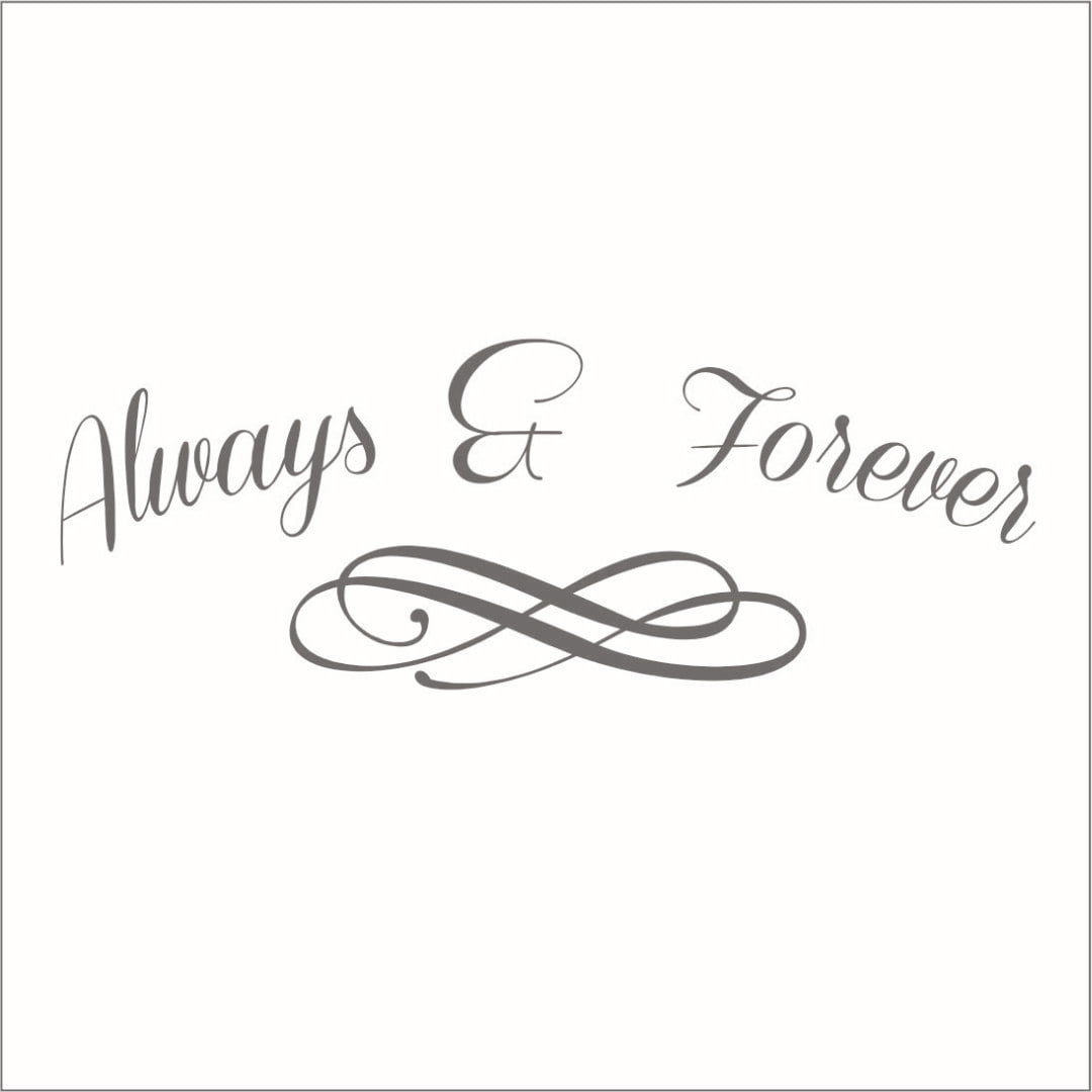Always and Forever Vinyl Decal - Large - Clay - Walmart.com