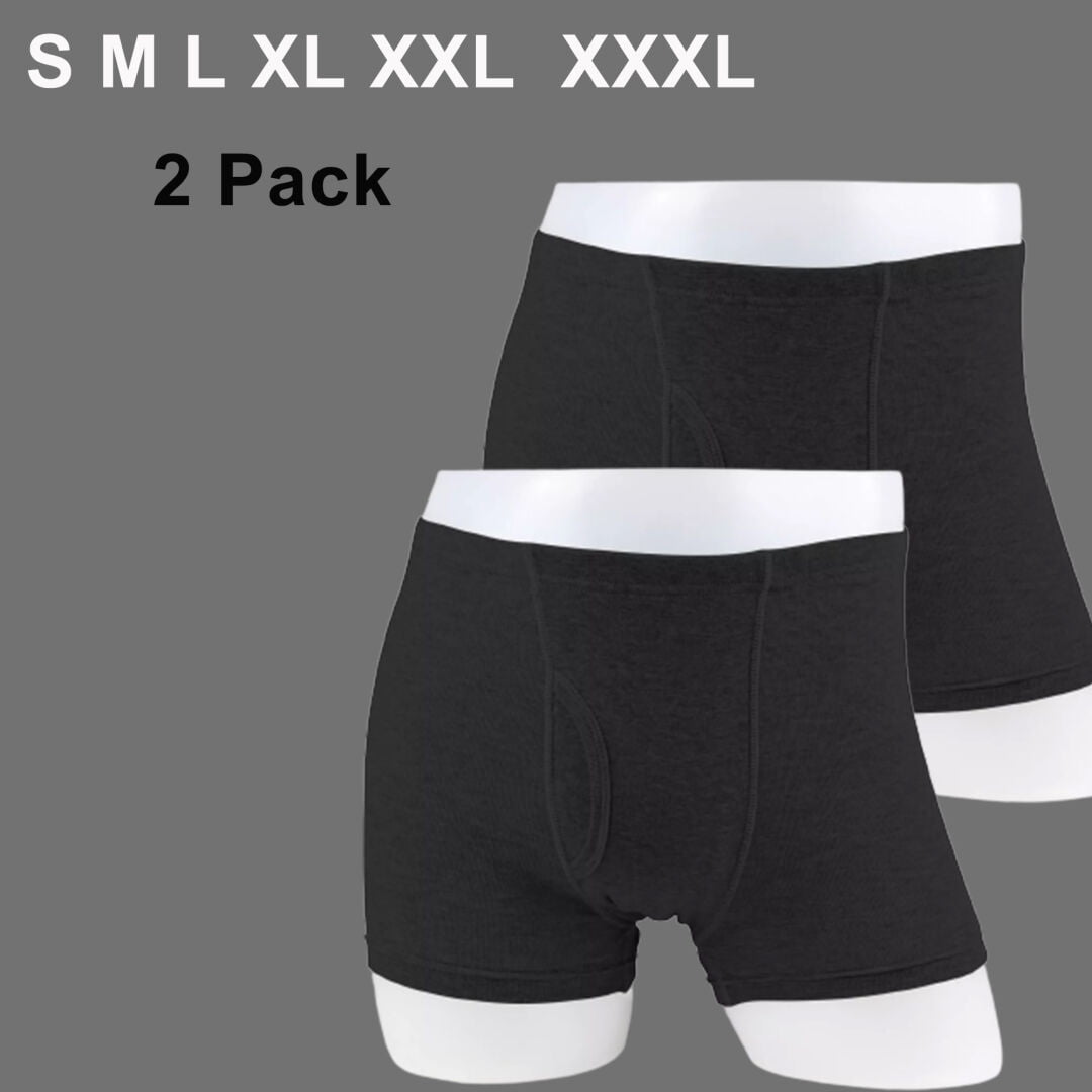 Washable Incontinence Underwear 2 Pack For Men With Front Absorbent