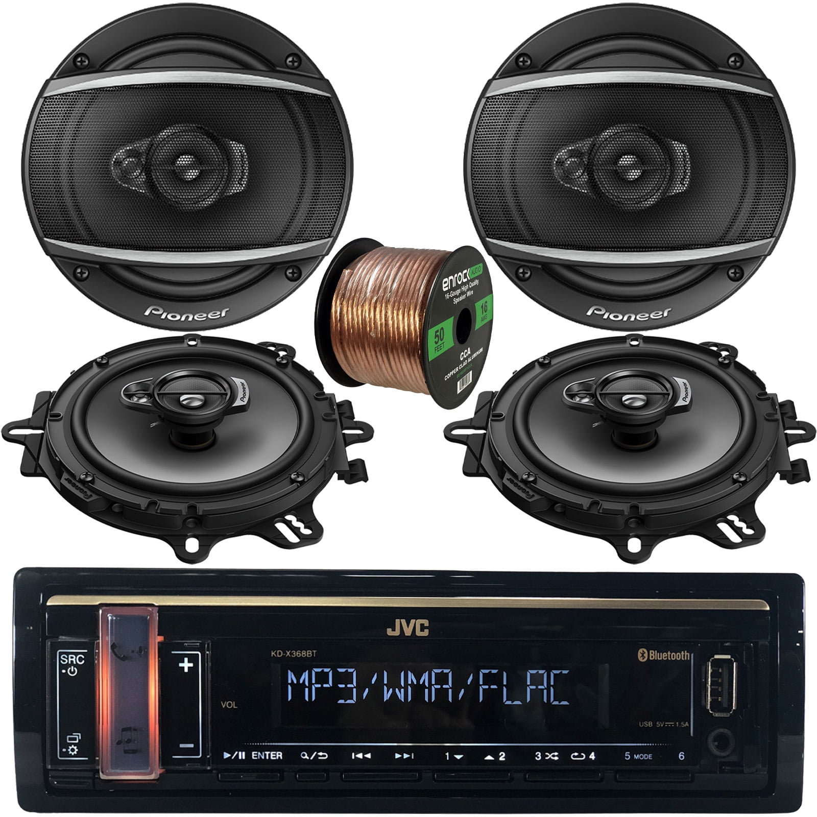 JVC Single DIN Digital Media USB AUX Bluetooth AM/FM Stereo Car Audio ...