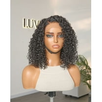 LUVME Wet and Wavy 5x5 Closure Pre-Cut Lace Water Wave Wig 12" Glueless ...