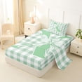 Catabedysis Green Monogram X Twin Sheets,Fashion Bow Tie Bedding For ...