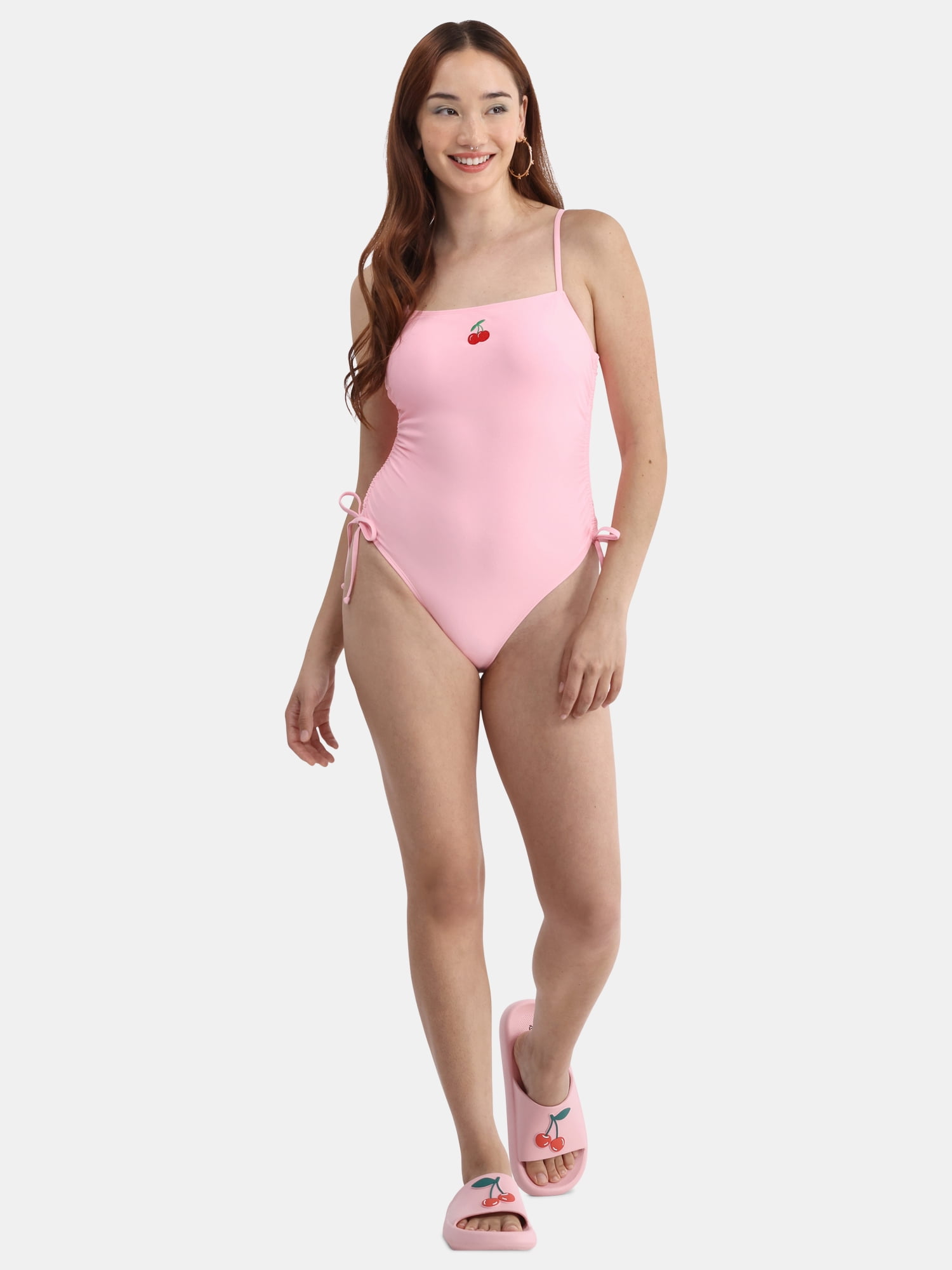 No Boundaries Women's and Women's Plus Cinched High Leg One No Boundaries Women's and Women's Plus Cinched High Leg One