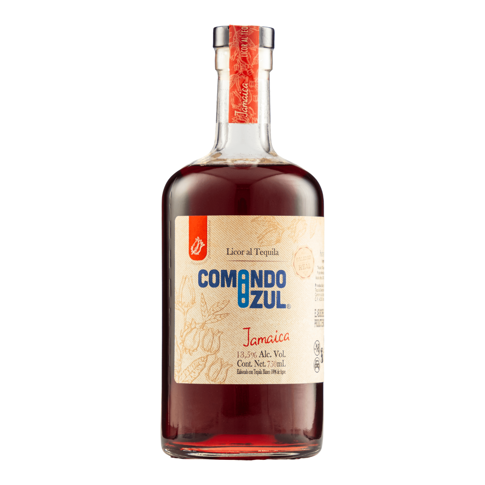 Licor con Tequila Comando Azul Jamaica 750 Ml Comando Azul Licor con ...