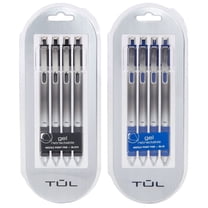 Tul Retractable Gel Pens, Vibrant Black Ink, Needle Point 0.5mm ...