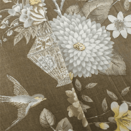 Brown/Multi Williamsburg Cotton Floral Print Decor Fabric, Fabric By ...