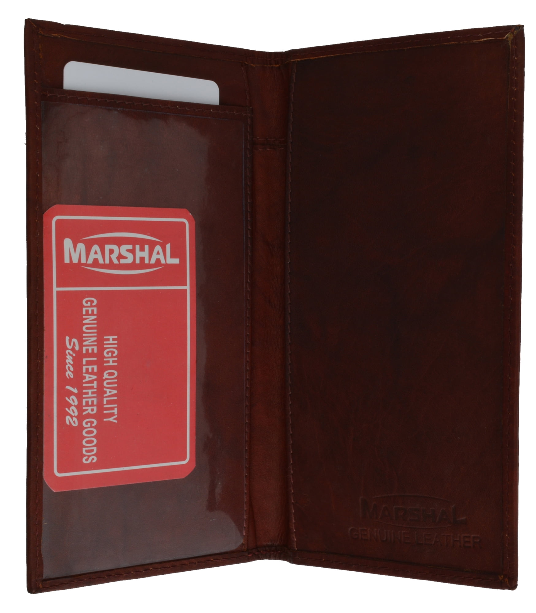 Genuine cowhide leather simple basic check Book cover 156 CF - Walmart.com