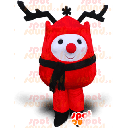 SPOTSOUND mascot of red snowman with big black antlers | Walmart Canada