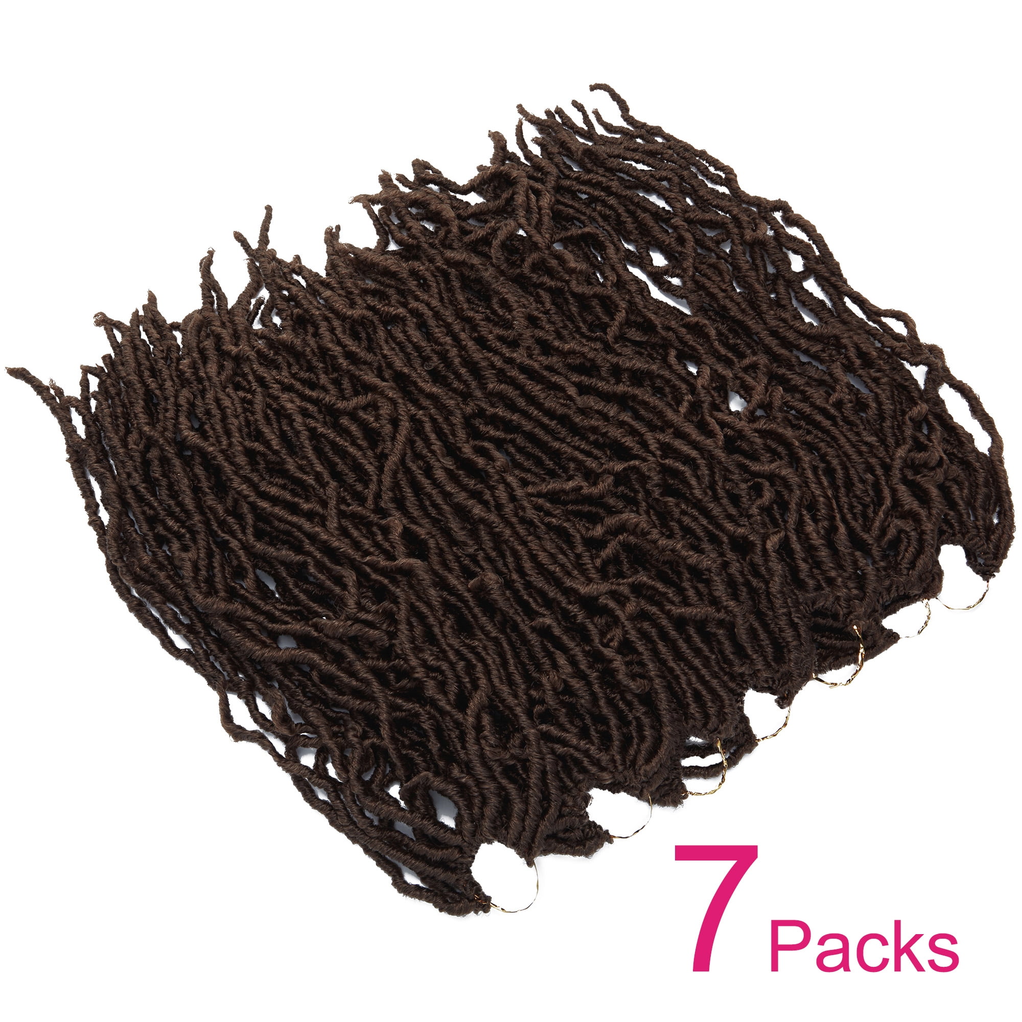 7 Packs Extended Nu Faux Locs Crochet Braids Hair 18 Inch Synthetic ...