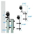 4-16FT Bypass Barn Door Slides Hardware Kit, Sliding Door Hanging Track ...