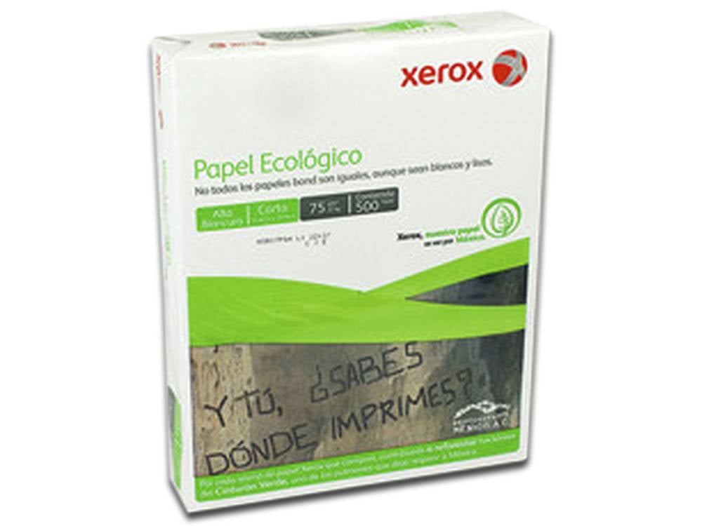 Papel Ecologico Xerox de tamaño carta, 93% de blancura, 75g , 5000 ...