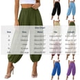 RQYYD Palazzo Pants for Women Elastic Waist Loose Balloon Leg Casual ...