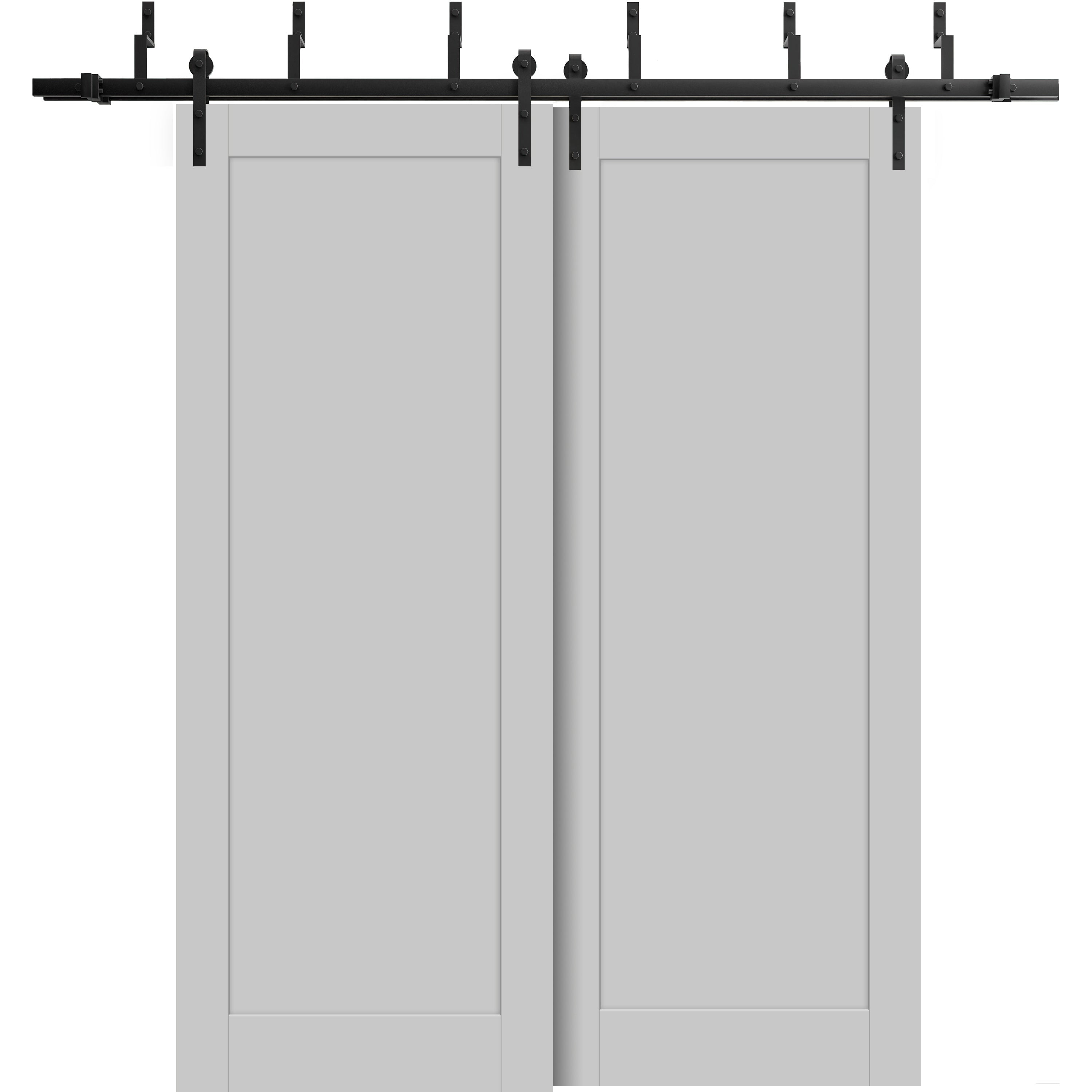 Sliding Closet Barn Bypass Doors 72 x 84 inches | Quadro 4111 Matte ...