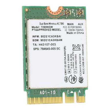 Dual Band WiFi Card, PCB Material 2.4Ghz 5Ghz 4.0 NGFF M.2 Internet ...