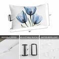 Blue Tulip Flower Outdoor Pillows for Chaise Lounge Chair Waterproof ...
