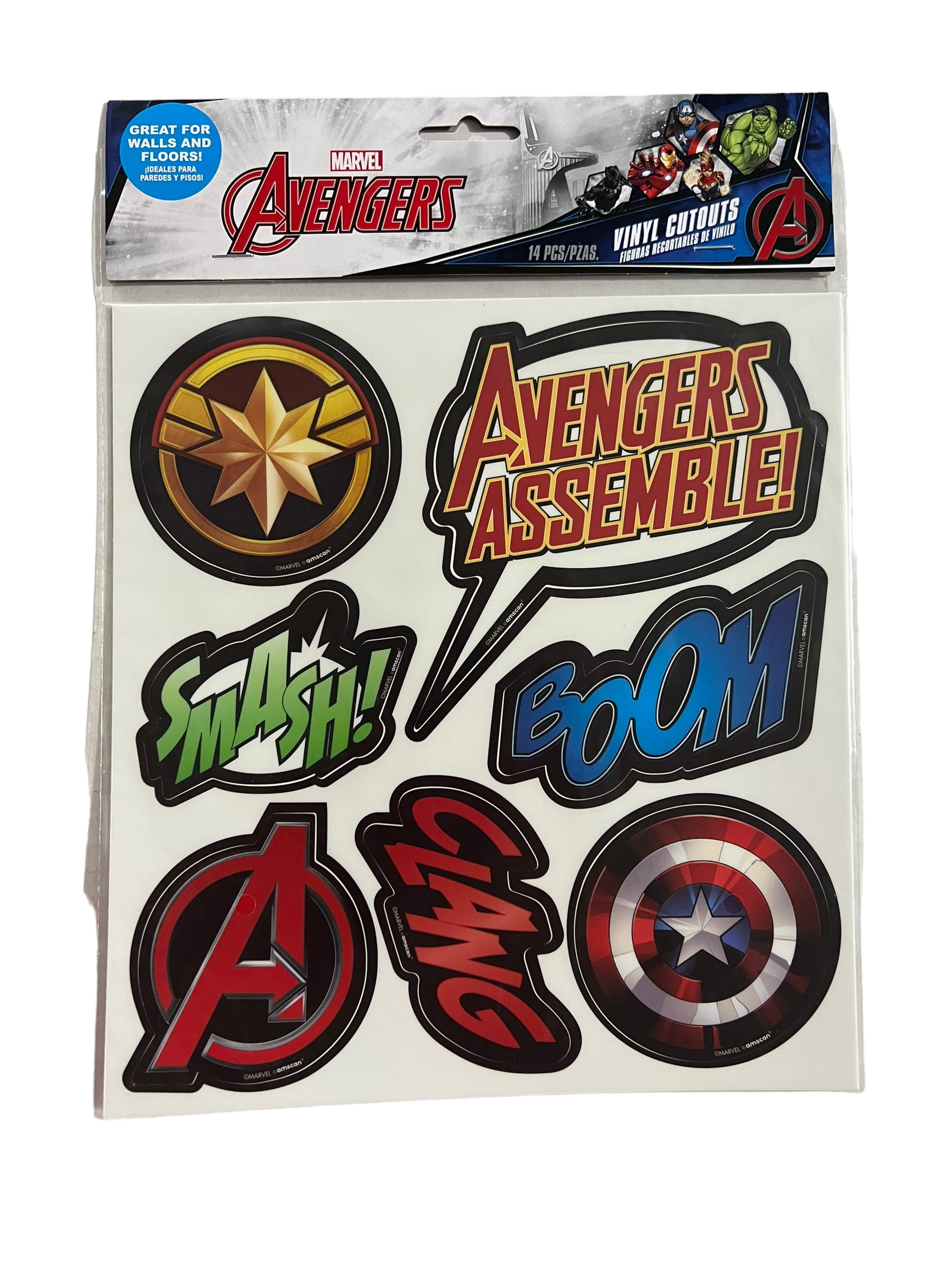 Marvel Avengers Vinyl Cutouts, 14 Pcs - Walmart.com